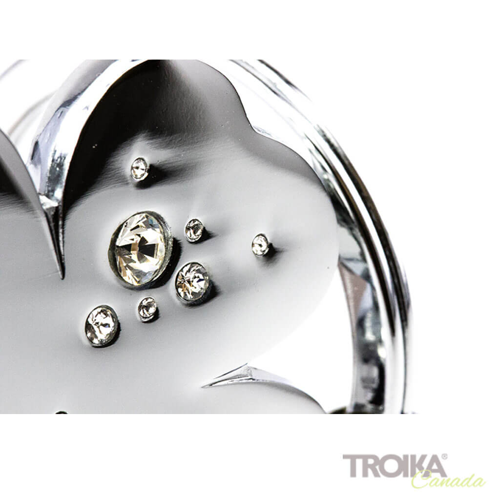 TROIKA Keychain "GIRLS BEST FRIENDS CLOVER" - Silver - TroikaCanada