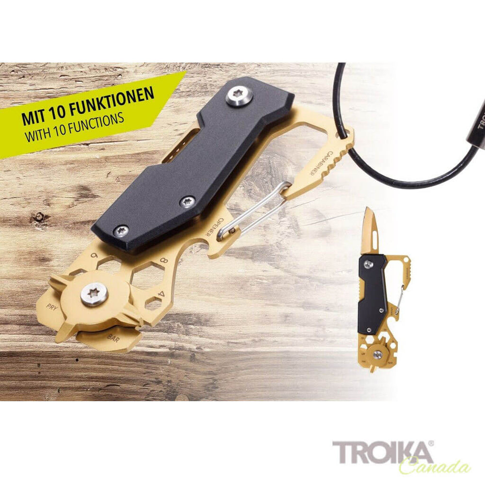 TROIKA Key Organizer and Mini Tool "TOOLINATOR" - Gold - TroikaCanada