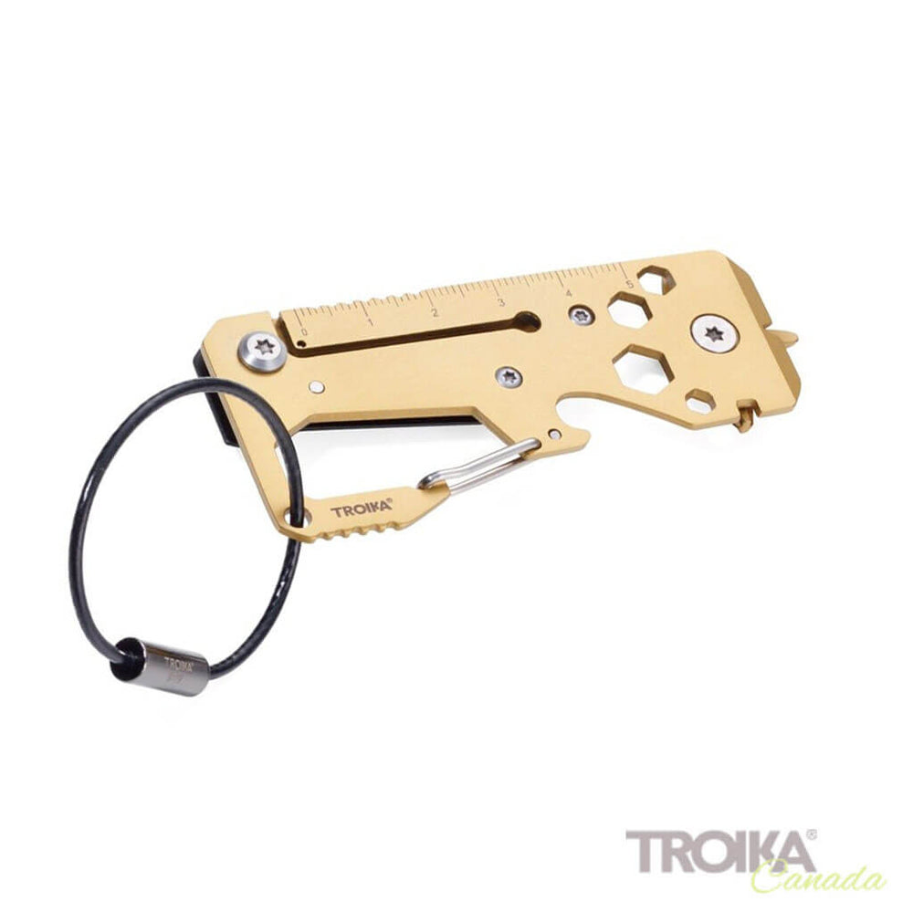 TROIKA Key Organizer and Mini Tool "TOOLINATOR" - Gold - TroikaCanada