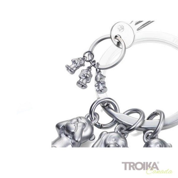 TROIKA Keychain "Three Monkeys" - silver - TroikaCanada