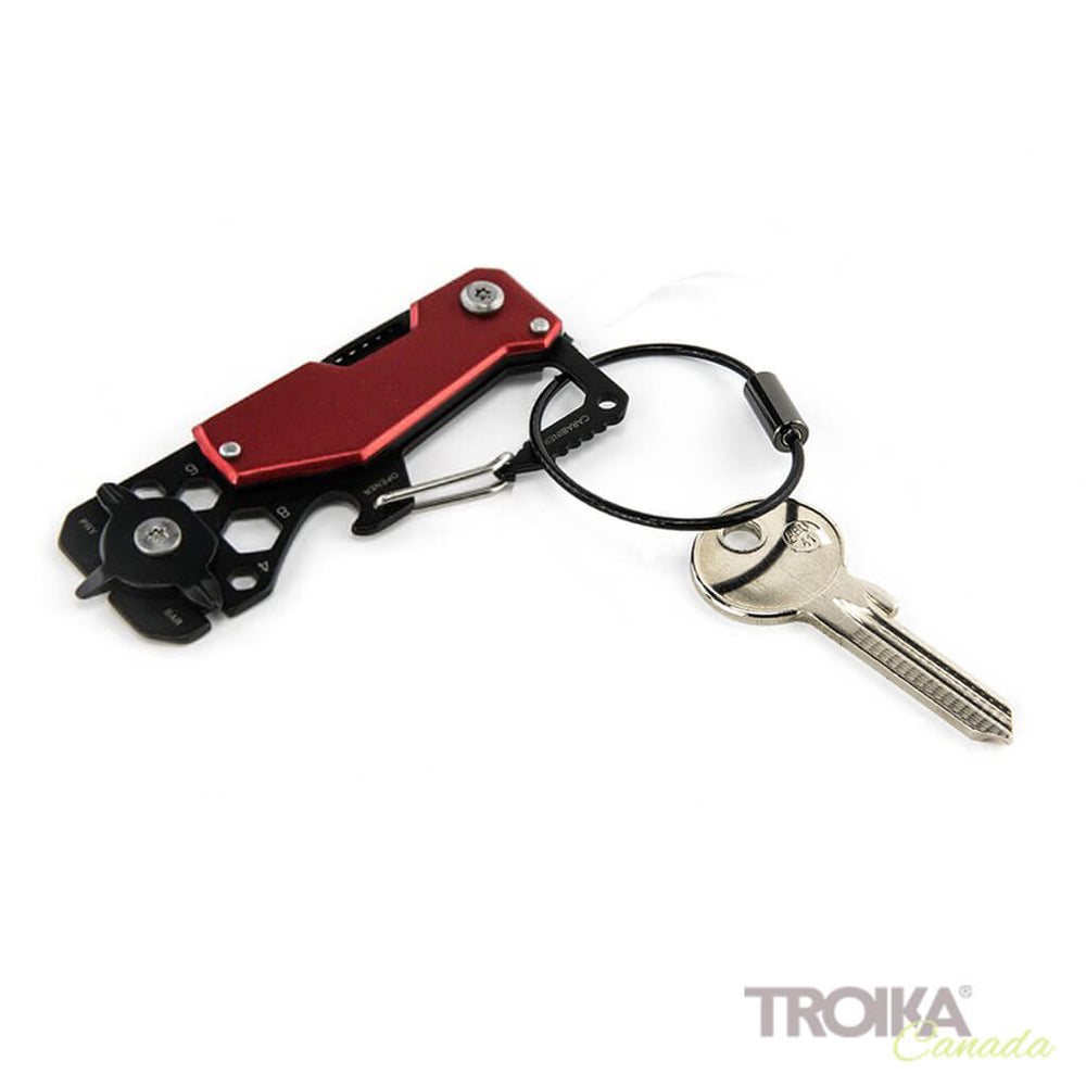 TROIKA Key Organizer and Mini Tool "TOOLINATOR" - Red - TroikaCanada