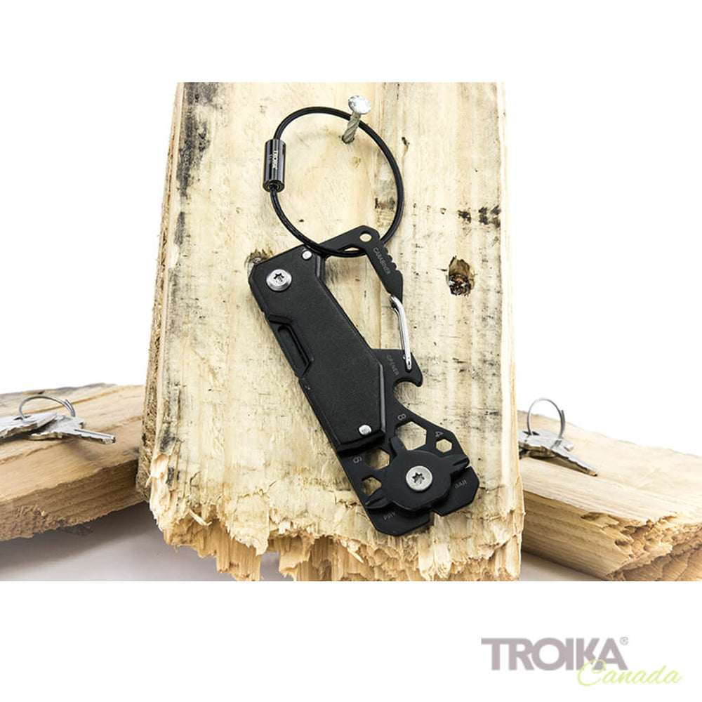 TROIKA Key Organizer and Mini Tool "TOOLINATOR" - Titanium/Black ...