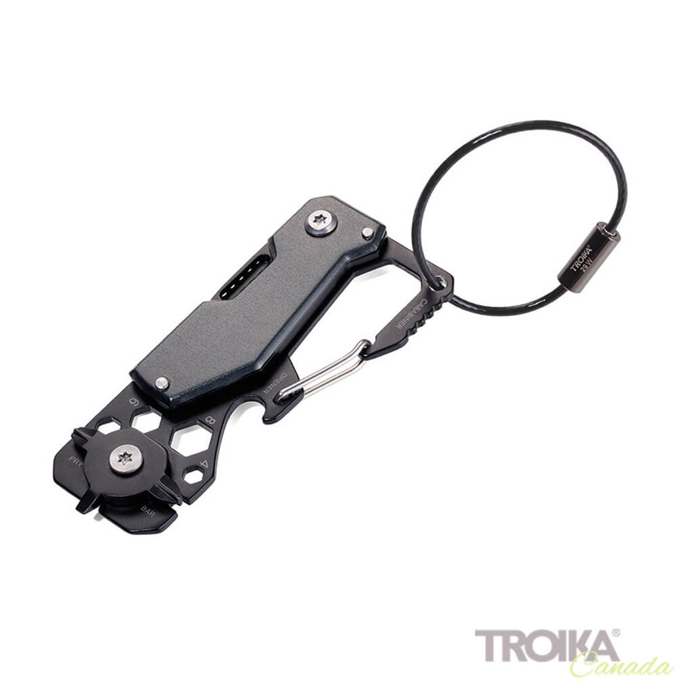 TROIKA Key Organizer and Mini Tool "TOOLINATOR" - Titanium/Black ...